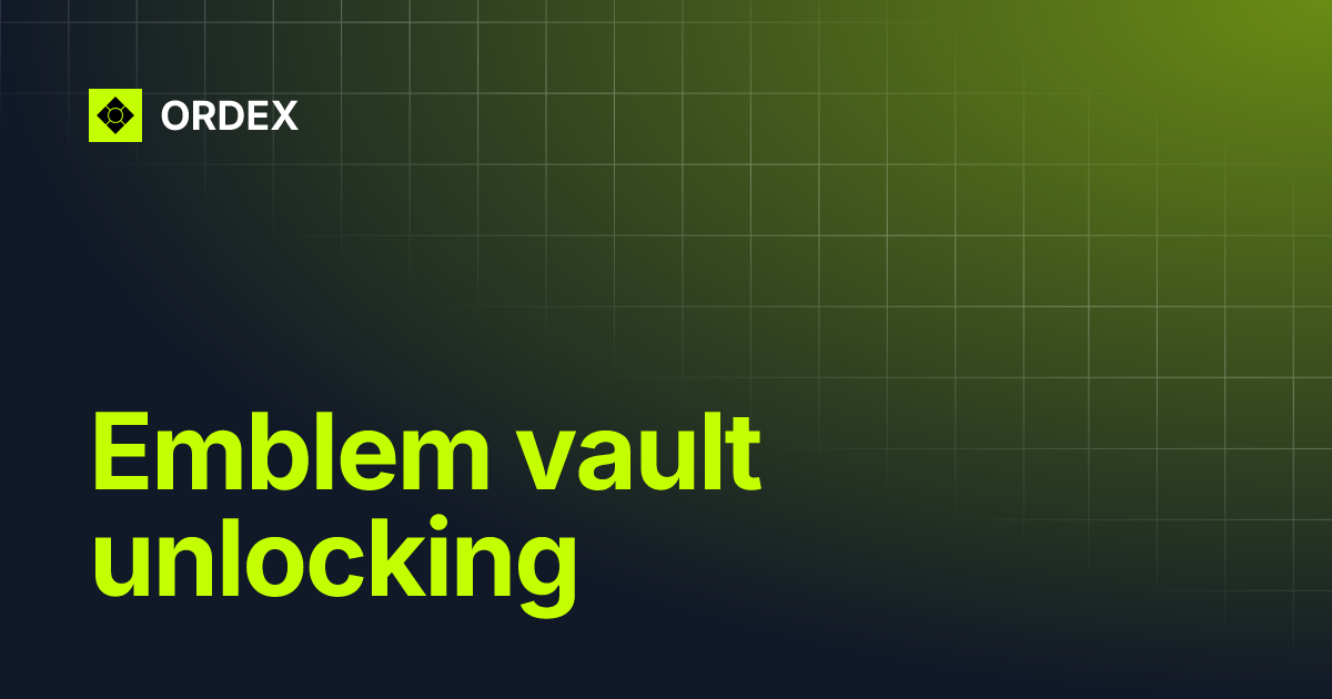 Emblem vault unlocking | ORDEX